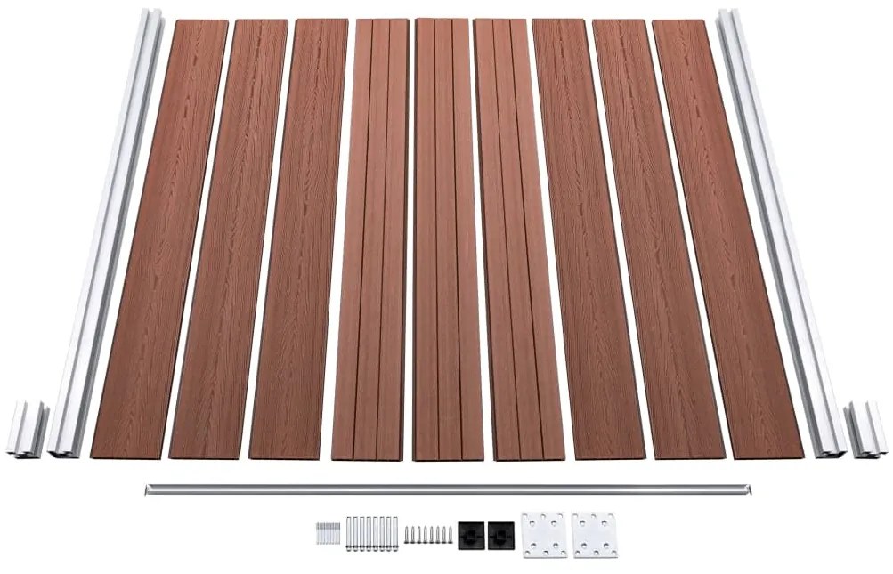 Zahradní plot WPC 353 x 186 cm hnědý,  3053207