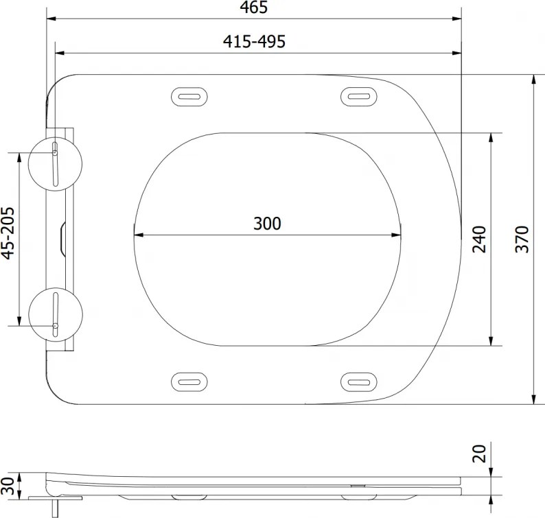 Mexen, Mexen Vito deska wolnoopadające slim, duroplast, biała połysk - 39174000