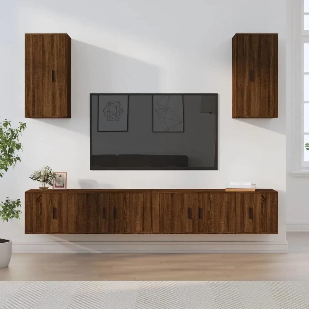 vidaXL 6dílný set TV skříněk kompozitní dřevo [3188688] Barva: Betonová šedá