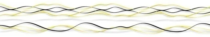 DIMEX | Fototapeta do kuchyně Žluté vlny KI-350-100 | 350 x 60 cm | bílá, černá, žlutá