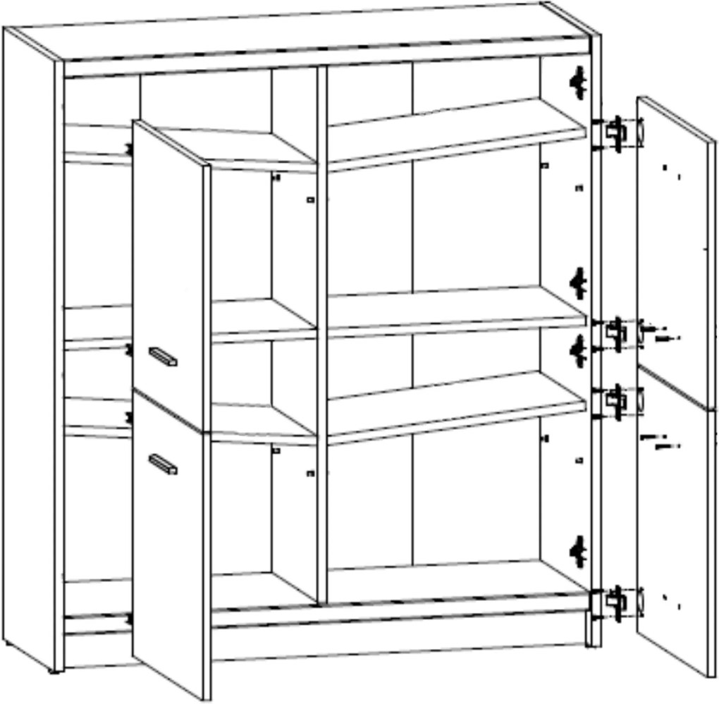 Sconto Komoda OPEN ořech kalifornský