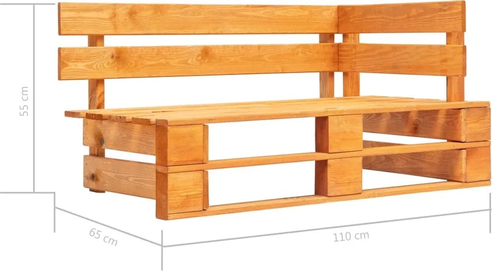 vidaXL Zahradní rohová lavice z palet dřevo [44698] Barva: Černá