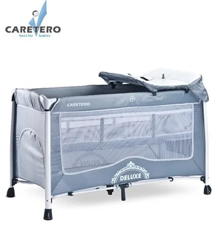 CARETERO | Caretero Deluxe | Cestovní postýlka CARETERO Deluxe grey | Šedá |