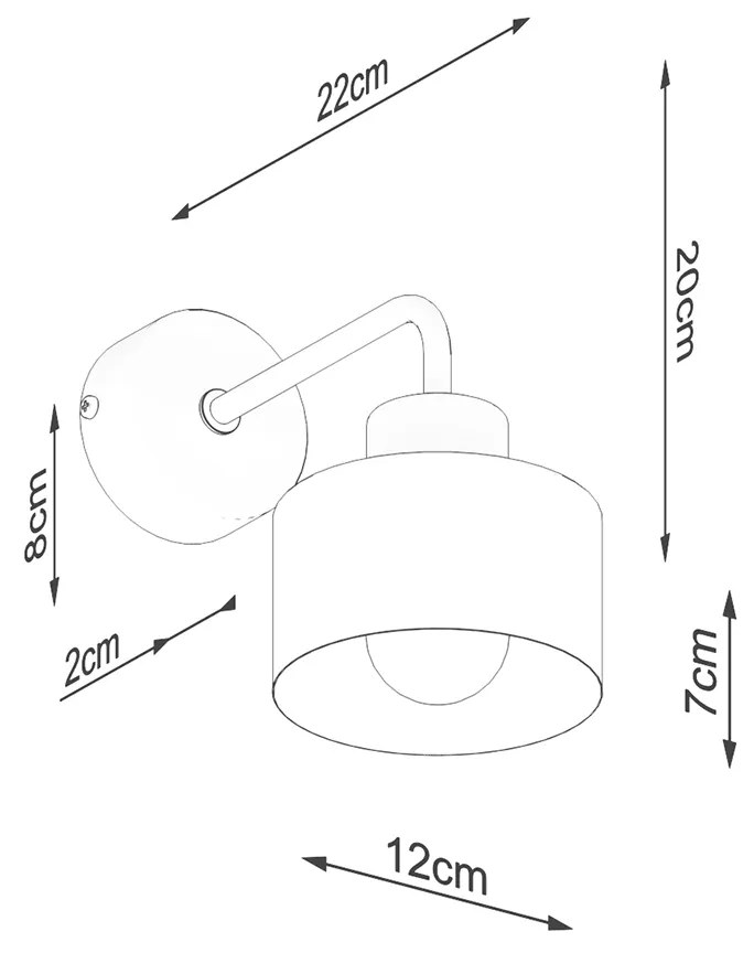 Sollux Lighting Nástěnné svítidlo SAVAR 1 Černá