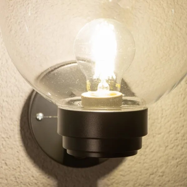 BRILAGI - Venkovní nást. svítidlo se senz. HARBOR 1xE27/40W/230V IP33 antr./čirá