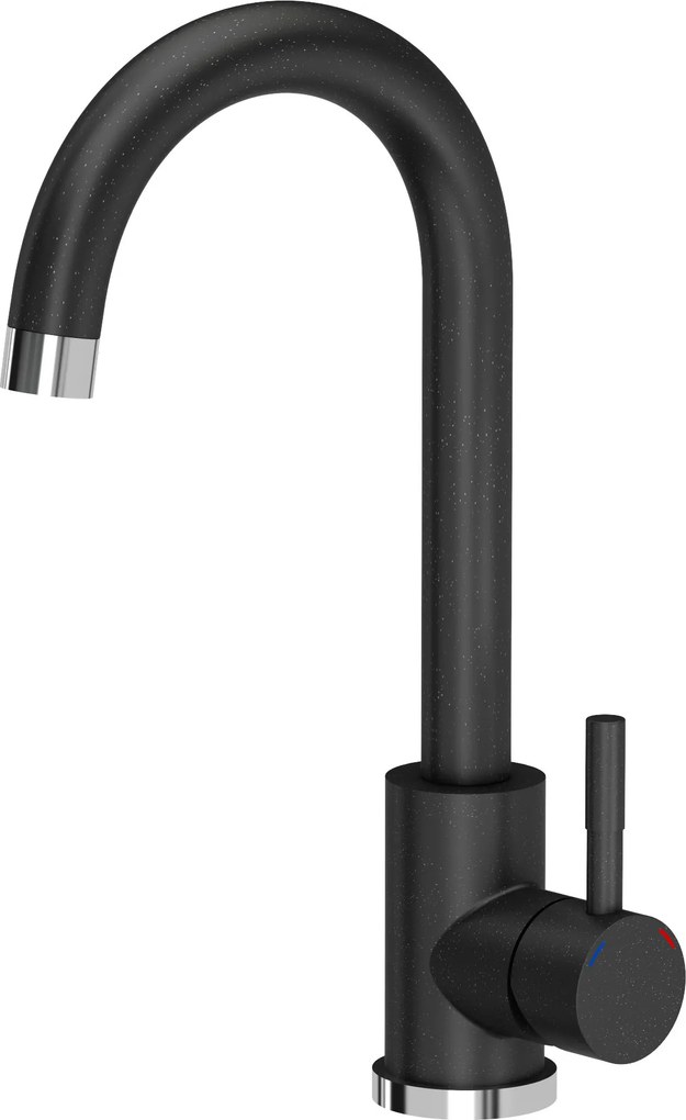 Kuchyňská dřezová baterie QUADRON KATE černá/stříbrná