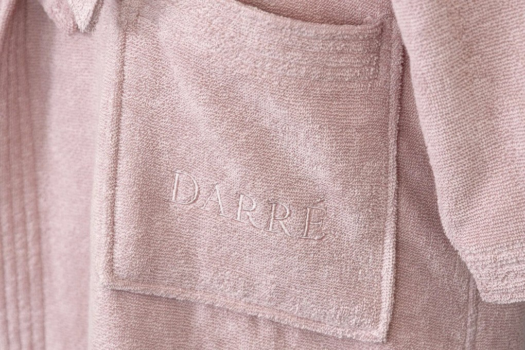 Bavlněný froté župan Comfort starorůžový Velikost: XXL-XXXL
