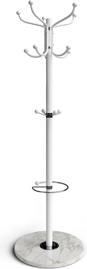 Deuba Stojanový věšák na oděvy – bílý 173cm