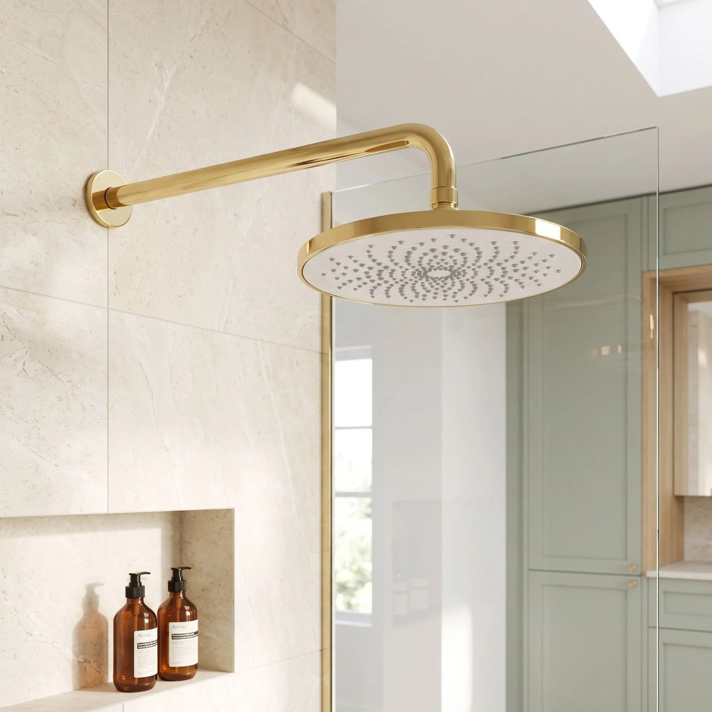 Rea, Kulatá dešťová sprcha REA JS-021 Gold Brush, REA-P0391