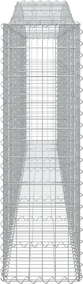 Klenuté gabionové koše 6 ks 400x30x100/120cm pozinkované železo 3145830