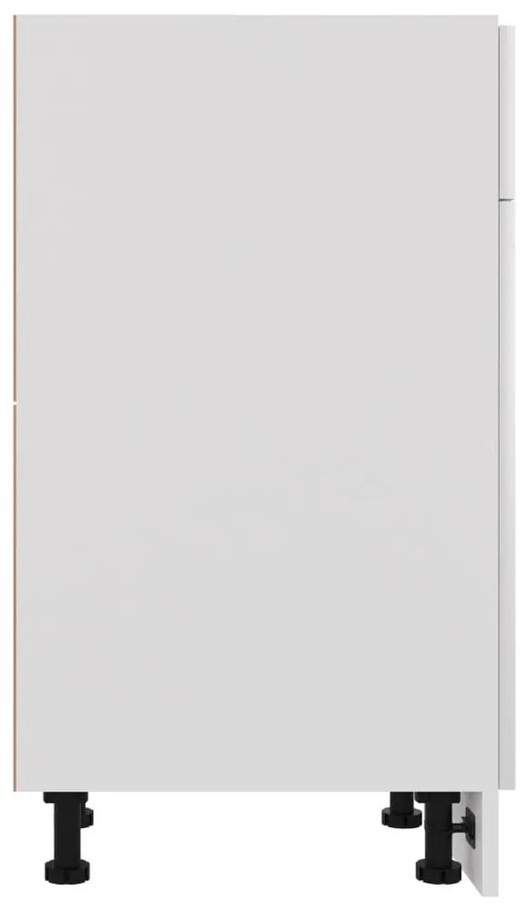 Petromila Spodní skříňka zásuvka bílá vysoký lesk 40x46x81,5 dřevotříska