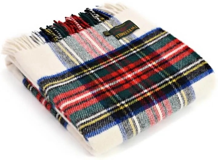 Vlněná deka Tartan Dress Stewart 183 x 150 cm Tweedmill