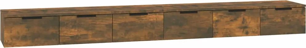 Nástěnné skříňky 2 ks kouřový dub 102x30x20 cm kompozitní dřevo 3115905