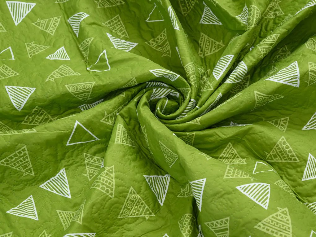 Přehoz na postel TREVA, zelený Rozměr: 170 x 210 cm