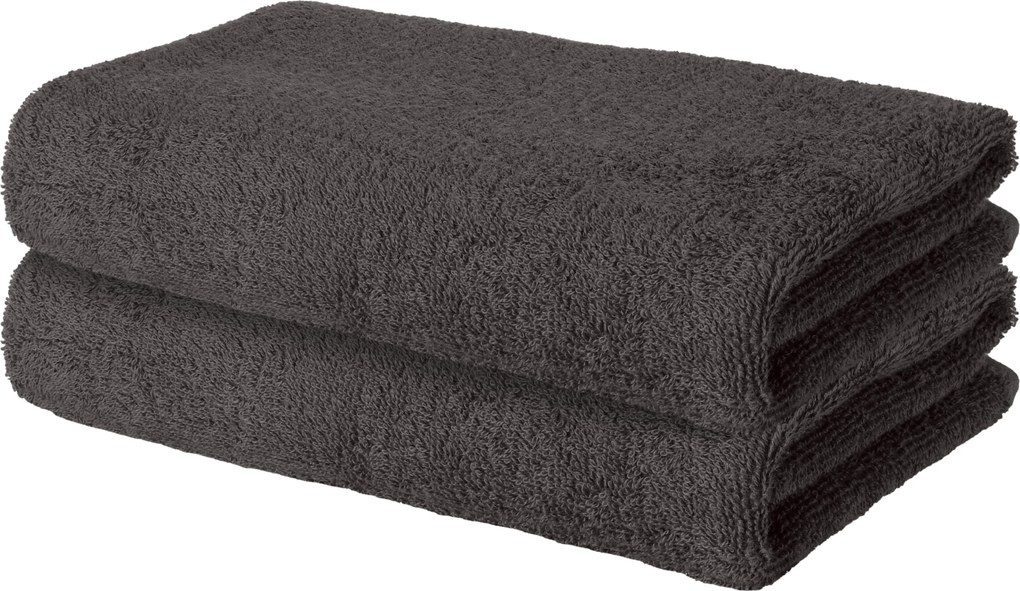 Livarno® Froté ručník, 50 x 100 cm, 400 g/m2, 2 kusy (šedá)