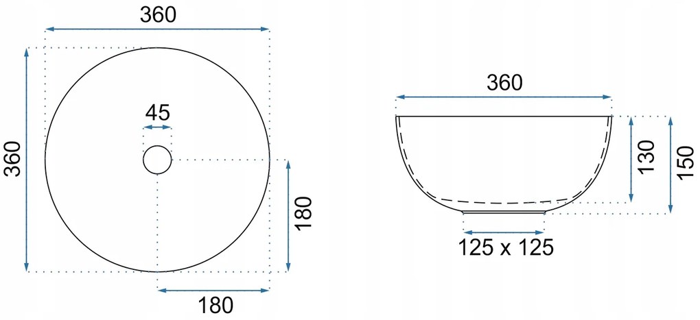 Keramické umyvadlo na desku REA STELLA bílé