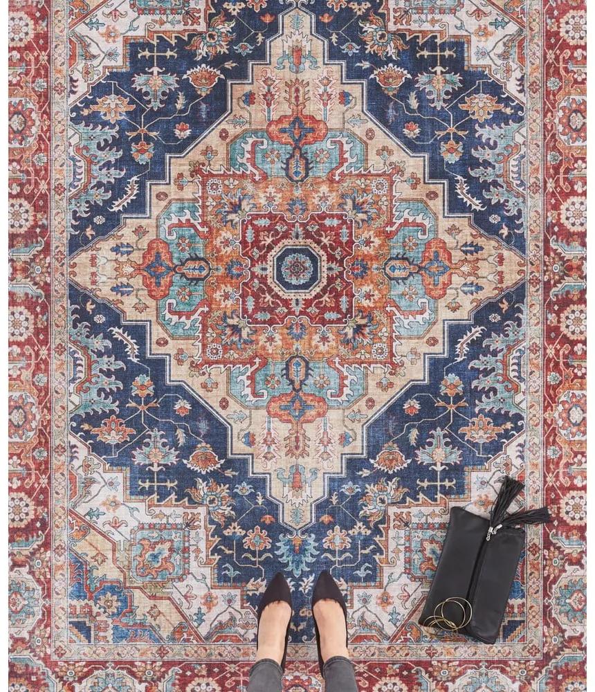 Tmavě modro-červený koberec Nouristan Sylla, 120 x 160 cm