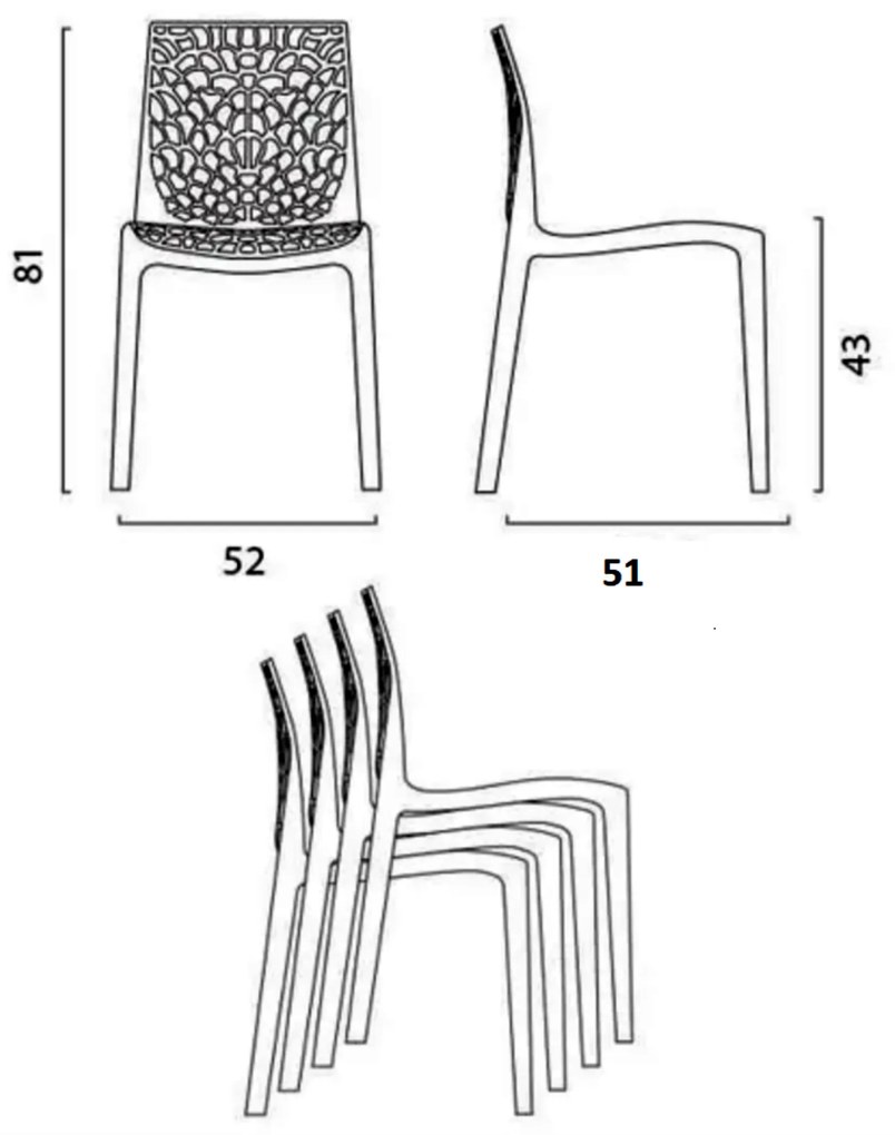 Sconto Jídelní židle GRUVYER antracitová