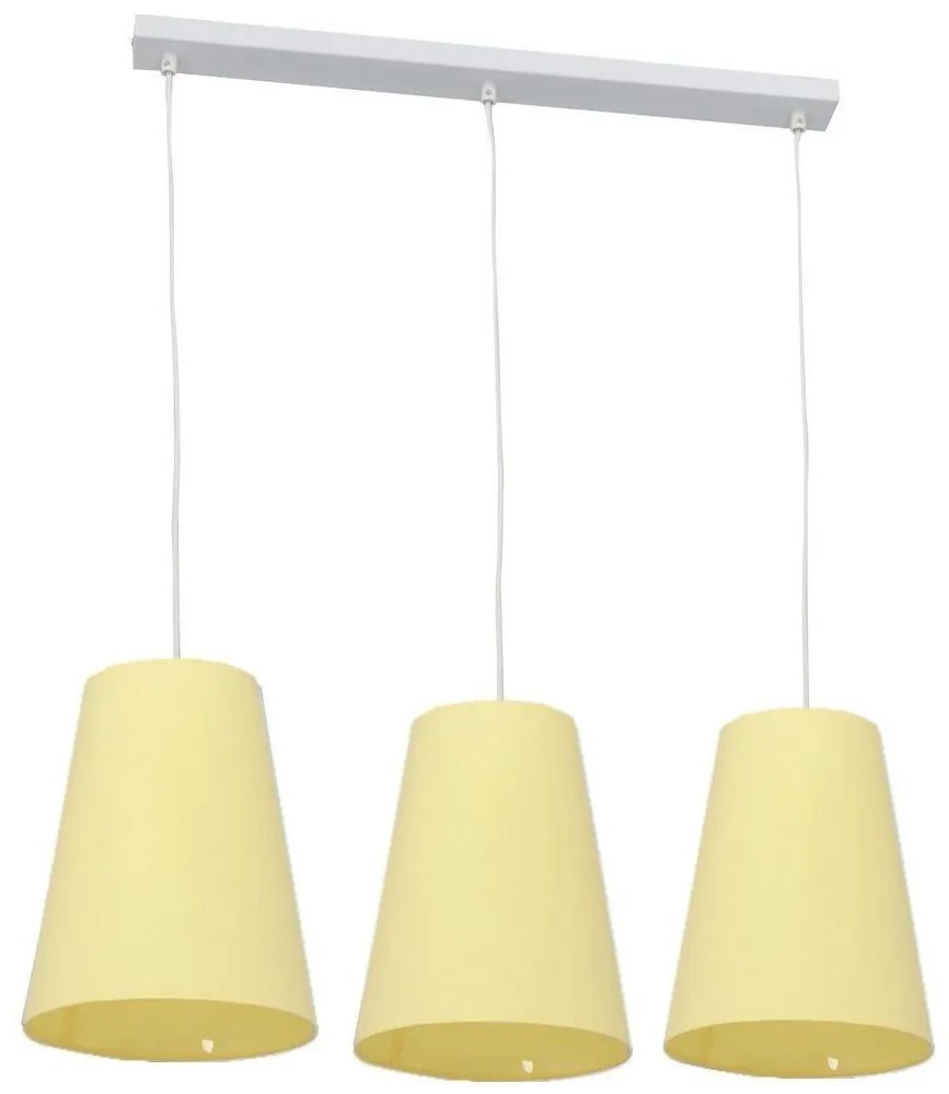 Luminex | Lustr na lanku PINIO 3xE27/60W/230V žlutá | 124