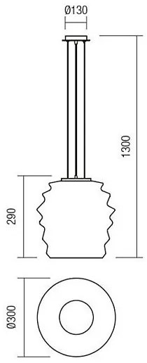 Redo 01-1141 - Lustr na lanku MAGMA 1xE27/42W/230V pr. 30 cm lesklý chrom/bílá