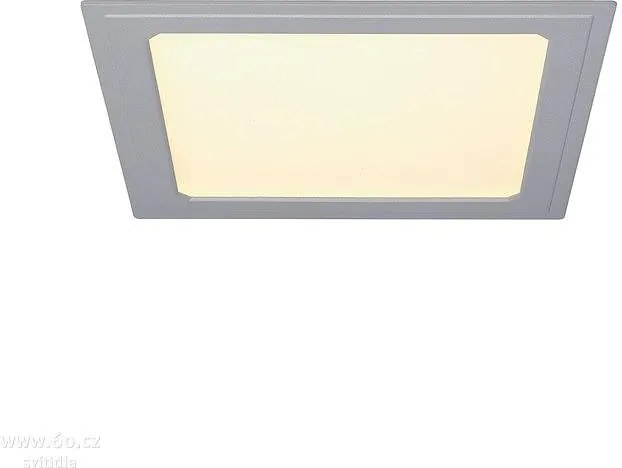 SLV Big White 162803 Senser, čtvercový LED panel, 10W, 3000K, stříbrnošedá, 18x18cm