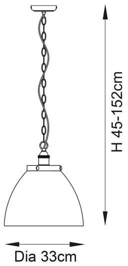 Endon 106895 - Lustr na řetězu HANSEN 1xE27/10W/230V měděná