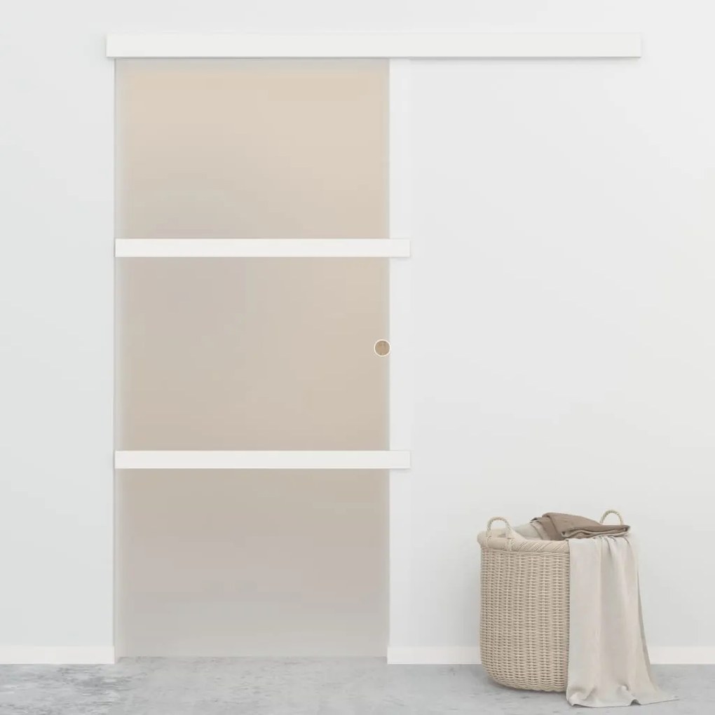 Posuvné dveře s měkkými zarážkami ESG sklo a hliník 90 x 205 cm 288056