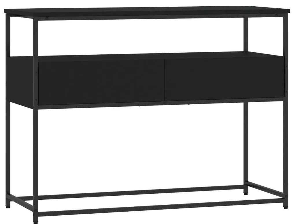 vidaXL Konzolový stolek černý 100 x 40 x 75 cm kompozitní dřevo