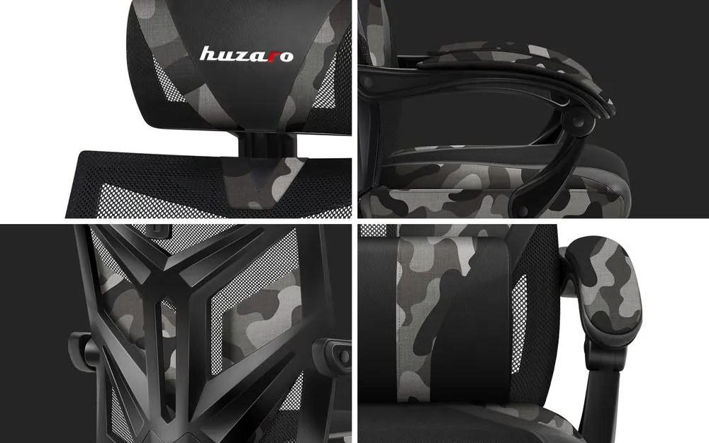 Huzaro Herní židle Combat 5.0 s výsuvnou podnožkou - camo