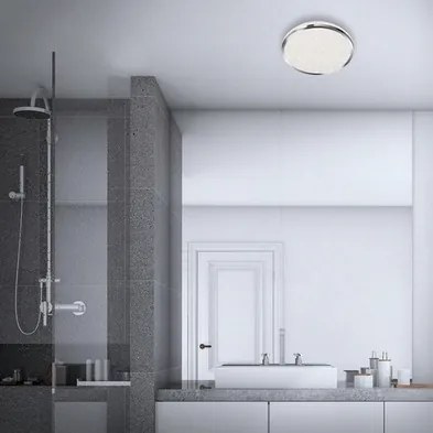 Stropní LED svítidlo hvězdné nebe BRILONER průměr 28cm 12W IP44 chrom 3403018