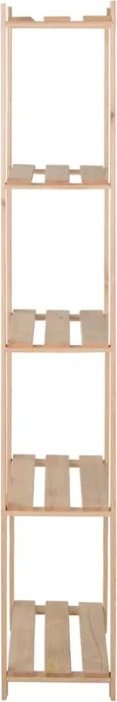 Úložný regál s 5 policemi 80 x 28,5 x 170 cm masivní borovice 327320