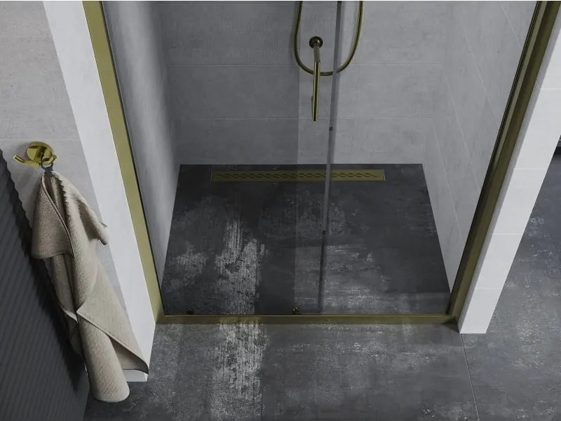 Mexen Apia posuvné sprchové dveře 110 cm, transparentní, zlaté - 845-110-000-50-00