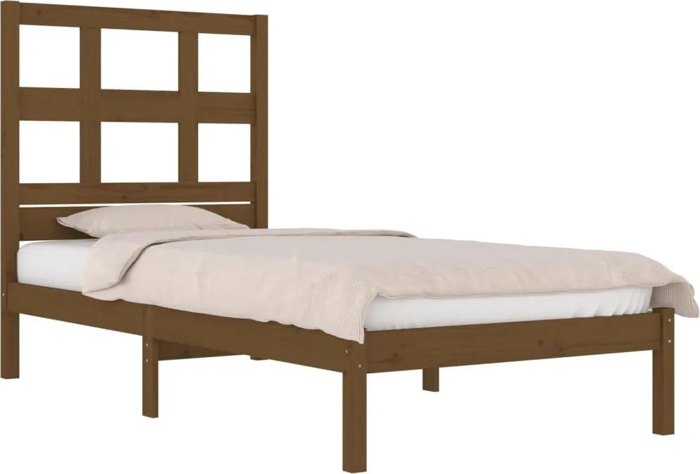 vidaXL Rám postele masivní borovice 75 x 190 cm Small Single [3104441] Barva: Bílá
