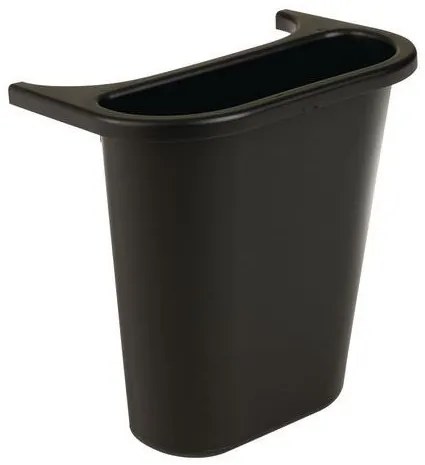 Vnější závěsný plastový odpadkový koš Rubbermaid Soft, černý, objem 4,5 l