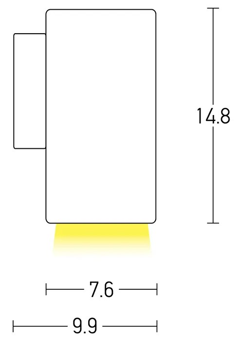 Zambelis E185 nástěnné svítidlo bílé, 1xGU10, 14,8cm