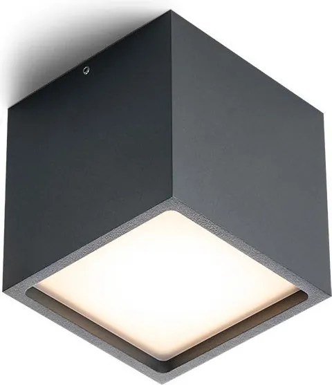 LED2 5111134D LED2 Venkovní stropní svítidlo CUBE, A DALI/PUSH 12W 3000K antracit - LED2 Lighting