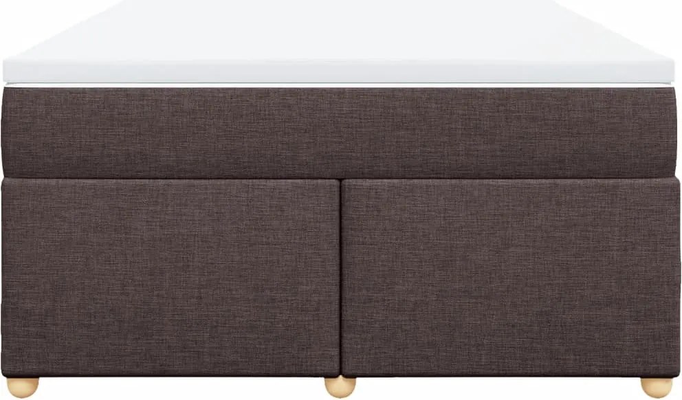 Box spring postel s matrací tmavě hnědá 140x200 cm textil 3285383