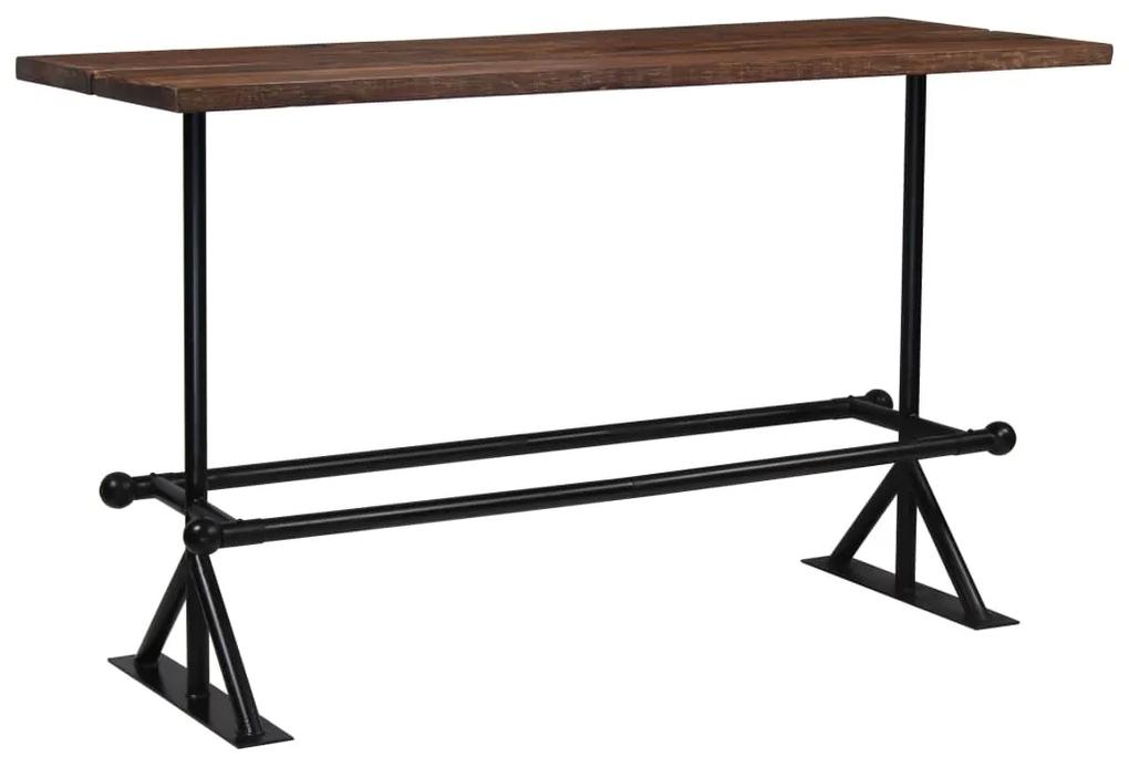 245385 vidaXL Barový stůl masivní recyklované dřevo 180x70x107 cm tmavě hnědé