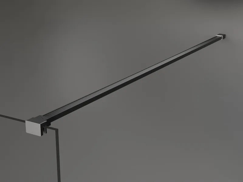 Mexen Kioto, sprchová zástěna Walk-In 65 x 200 cm, 8mm čiré sklo, grafitový profil, 800-065-101-95-00