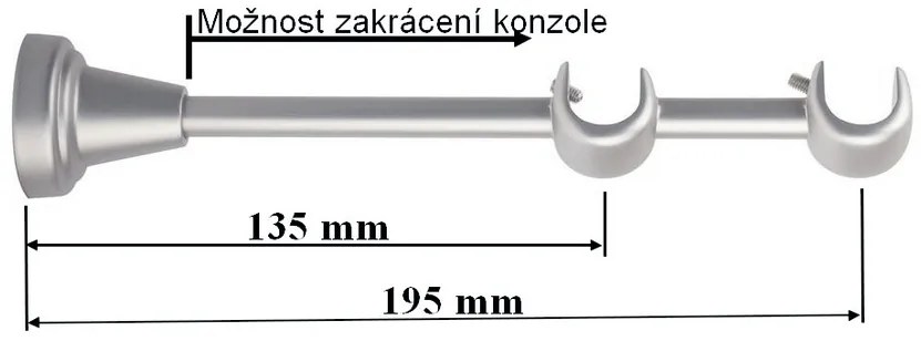 GARNÝŽE-HEBR Garnýž Hrot satina dvojitá 220 cm