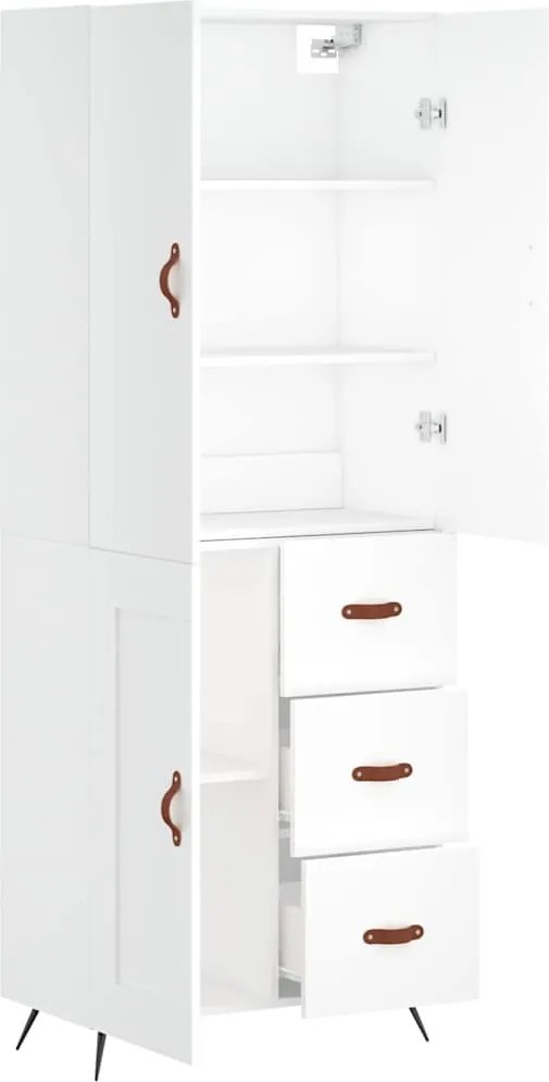 Skříň highboard bílá 69,5 x 34 x 180 cm kompozitní dřevo 3195987