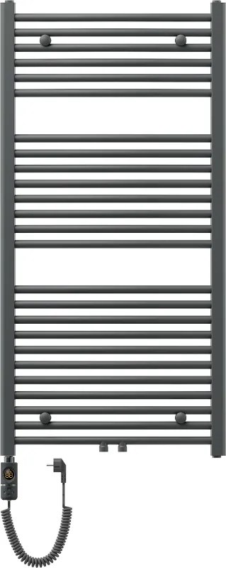 Mexen Ares, elektrické topné těleso 1200x600 mm + topná tyč 600 W, antracitová, W102-1200-600-2600-66