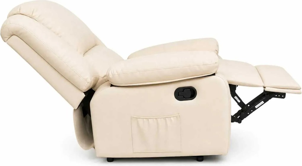 LuxuryForm DESIGN Televizní křeslo VELORA s polohováním - béžové