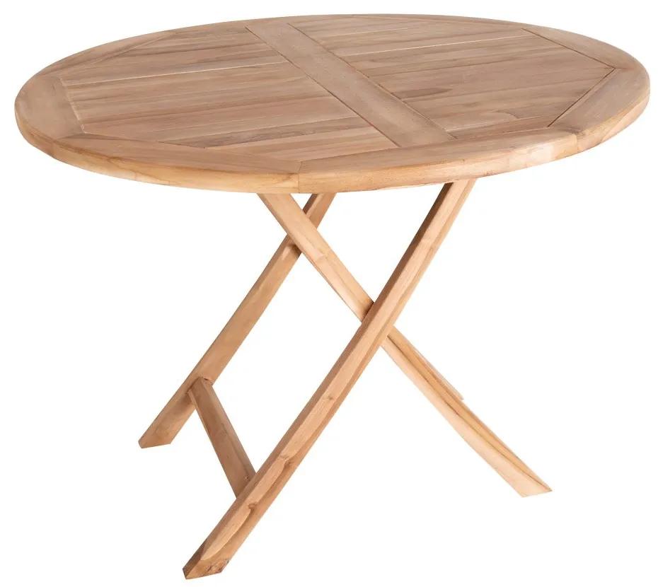 House Nordic Jídelní stůl z teakového dřeva, přírodní, Ø100x75 cm