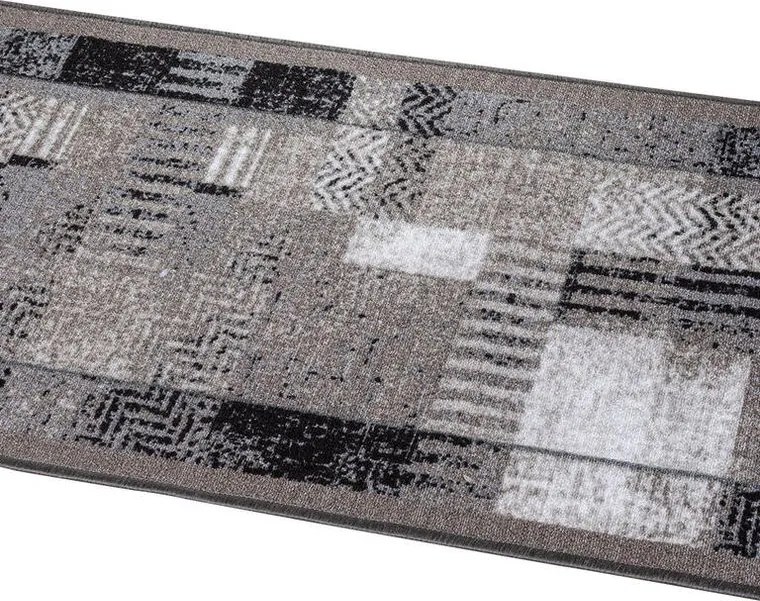 Kusový běhoun Patchwork šedá