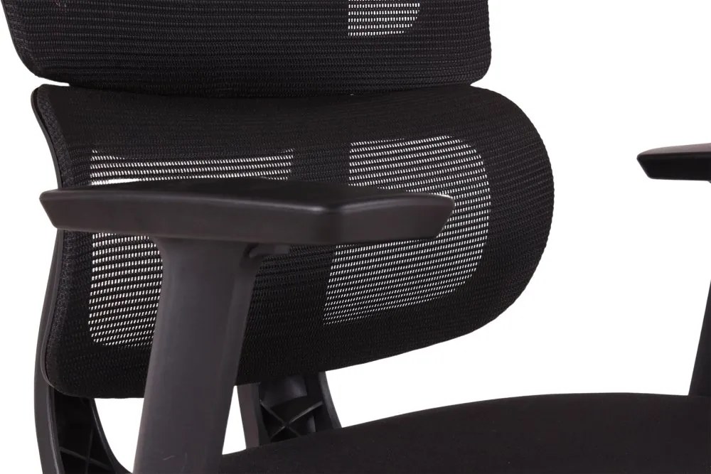 Ergonomická kancelářská židle ERGODO KENDOR - černá síťovina / nosnost 150 kg