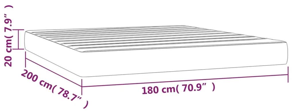 Taštičková matrace hnědá 180 x 200 x 20 cm umělá kůže
