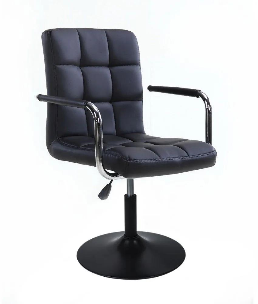 LuxuryForm Židle VERONA na černém talíři - černá