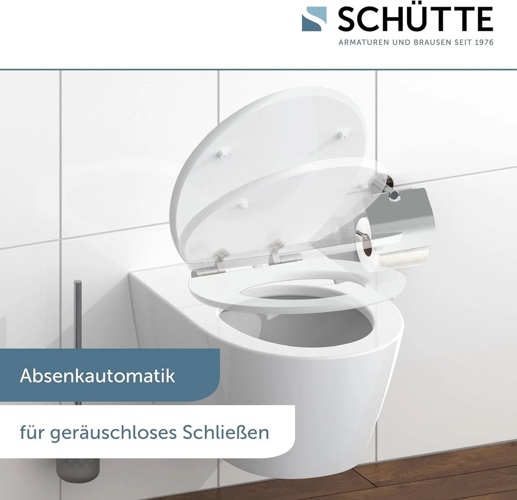 Eisl Sanitär WC prkénko MDF Soft Close Black Stone High Gloss 80535