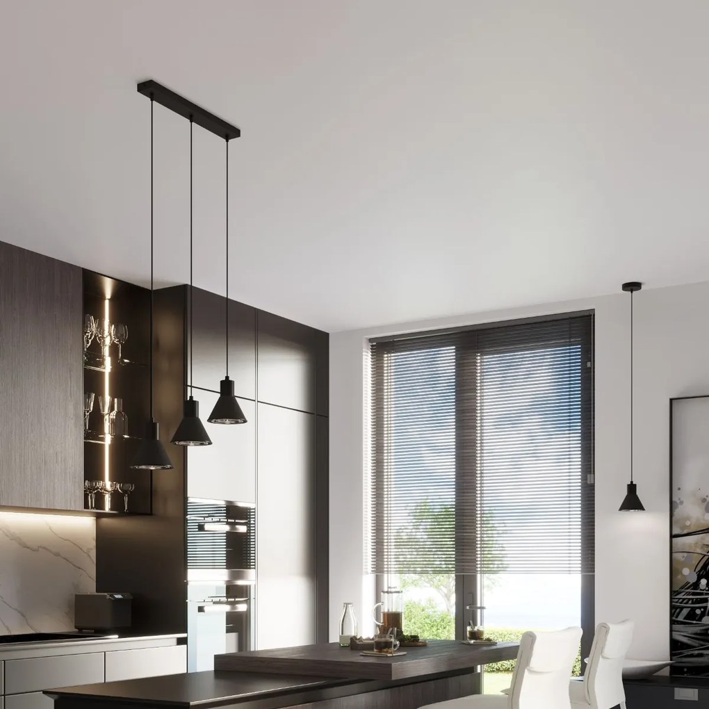 Sollux Lighting Závěsné svítidlo TALEJA 3 Černá [ES111].